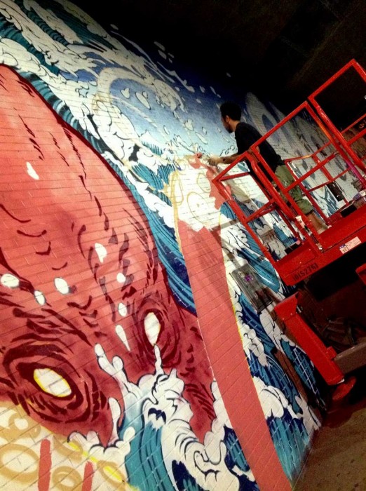 yes! the 80ft YES mural is now complete! - Yuko Shimizu