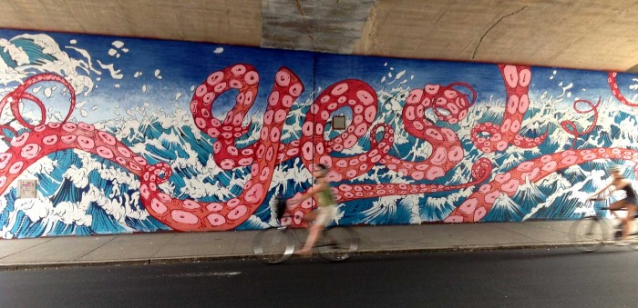 yes! the 80ft YES mural is now complete! - Yuko Shimizu