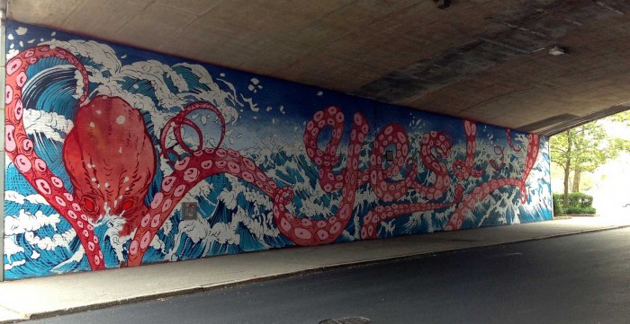 yes! the 80ft YES mural is now complete! - Yuko Shimizu
